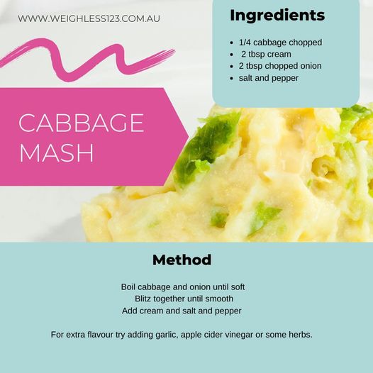 Cabbage Mashed – Weighless 123 Diet