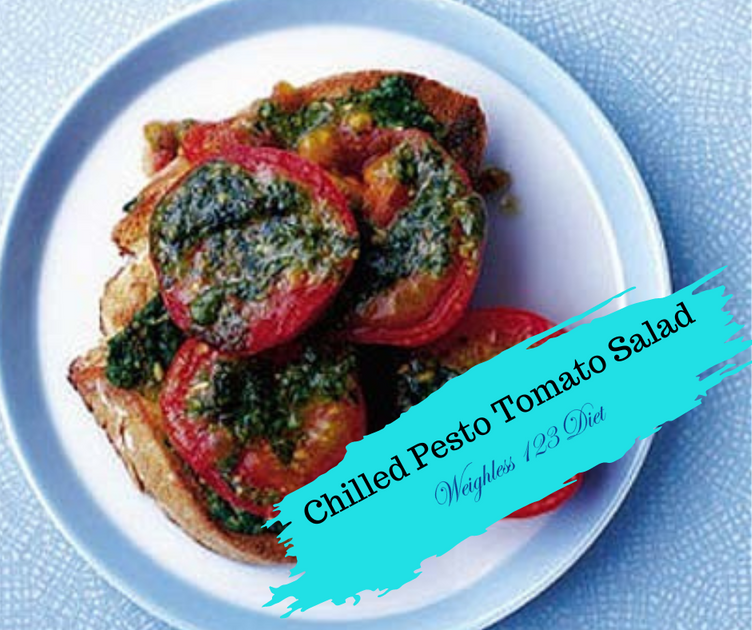 Chilled Pesto Tomato Salad – Weighless 123 Diet